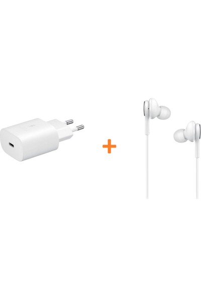 Samsung Type-C Kablolu Kulaklık + Samsung EP-TA800N 25W Hızlı Şarj Adaptörü Samsung Type-C Kablolu Kulaklık + Samsung EP-TA800N 25W Hızlı Şarj Adaptörü