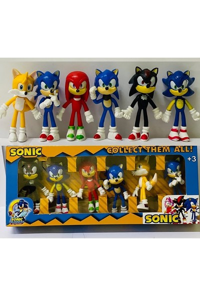 Sonic Kirpi Sonic Oyuncak Tails-Knuckles-Super Sonıc-Sonic 6'lı Figür Karakter Oyuncak Seti Sonic Kirpi Sonic Oyuncak Tails-Knuckles-Super Sonıc-Sonic 6'lı Figür Karakter Oyuncak Seti