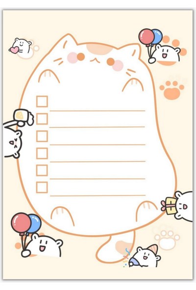 Ekeroğlu Kedi - Çizgili Bloknot Defter - To Do List - Notepad (14x20 cm) Ekeroğlu Kedi - Çizgili Bloknot Defter - To Do List - Notepad (14x20 cm)