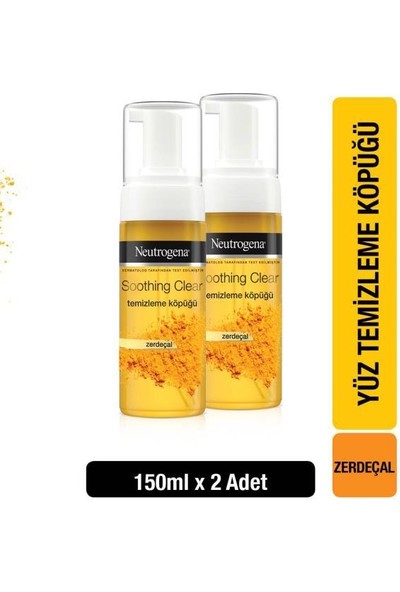 Neutrogena Soothing Clear Temizleme Köpüğü 150 ml Zerdeçal x2 Neutrogena Soothing Clear Temizleme Köpüğü 150 ml Zerdeçal x2
