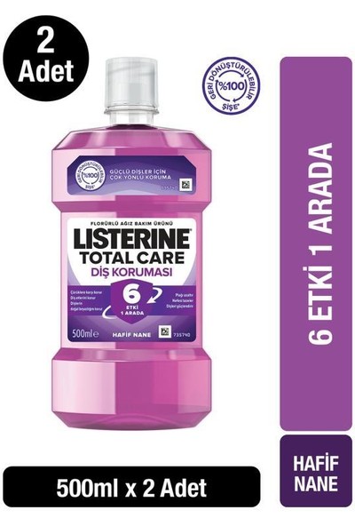 Listerine Total Care Ağız Bakım Suyu 500 ml x 2
