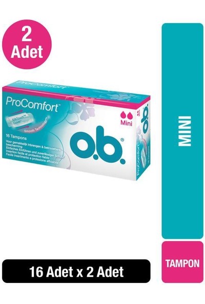O.B Tampon Mini 16'lı x2 O.B Tampon Mini 16'lı x2