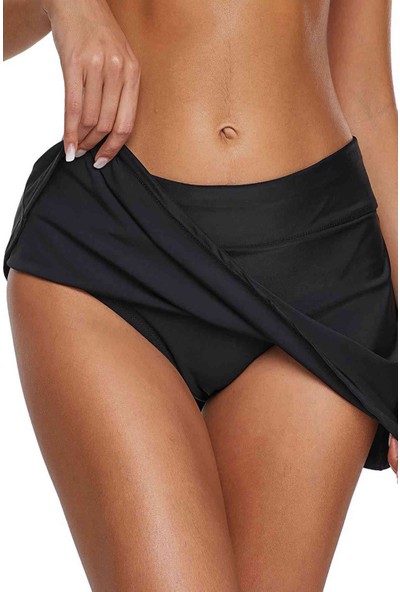 Angelsin Etekli Bütün Bikini Alt Siyah Angelsin Etekli Bütün Bikini Alt Siyah
