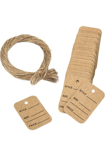 100PCS Boş Kraft Etiketleri Kağıt Etiketler 20 Metre Jüt Sicim ile Etiketleri 100PCS Boş Kraft Etiketleri Kağıt Etiketler 20 Metre Jüt Sicim ile Etiketleri