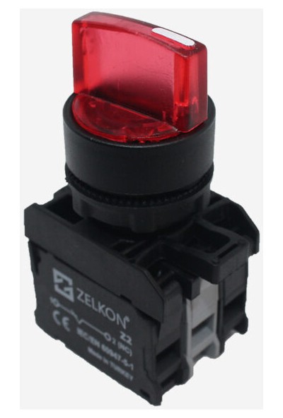 2-0-1 Pls LED Kalıcı, Mandal Buton, 24 Vac-Dc