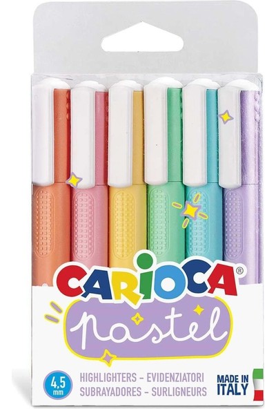 Carioca Pastel Renkler Işaretleme Kalemi 6lı Carioca Pastel Renkler Işaretleme Kalemi 6lı