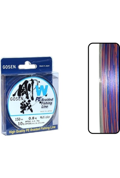 Gosen W4 Casting Pe 4 Kat Spin Ip Model Balıkçı Olta Misinası 150MT Multi Color Gosen W4 Casting Pe 4 Kat Spin Ip Model Balıkçı Olta Misinası 150MT Multi Color