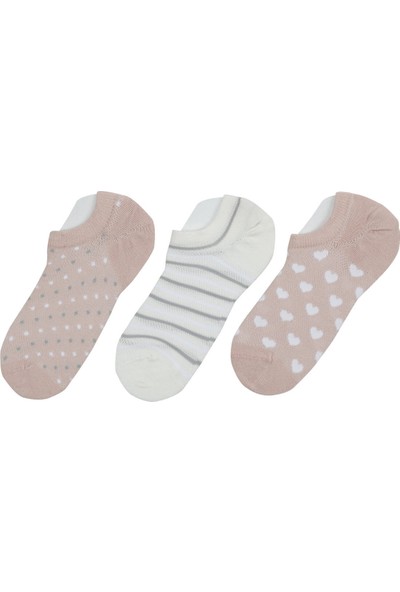 Heart Mıx 3 Lu Sneaker Pt Pembe Multı Kadın Çorap Heart Mıx 3 Lu Sneaker Pt Pembe Multı Kadın Çorap