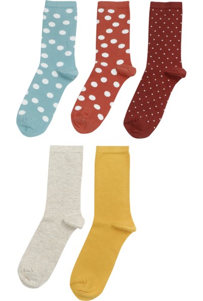 Puan Mıx 5 Lı Skt-W 2pr Çok Renkli Kadın Soket Çorap Puan Mıx 5 Lı Skt-W 2pr Çok Renkli Kadın Soket Çorap