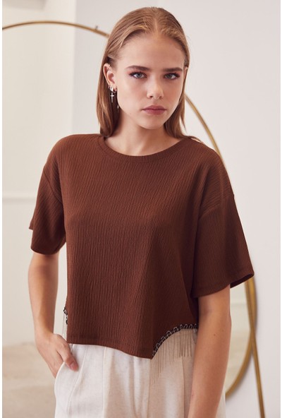 Foremia Zincirli T-Shirt-Kahve