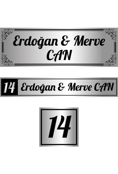 Tasarı Marketi Metal 3'lü Set Kapı Isimliği Posta Kutusu Kapı Numarası Tasarı Marketi Metal 3'lü Set Kapı Isimliği Posta Kutusu Kapı Numarası