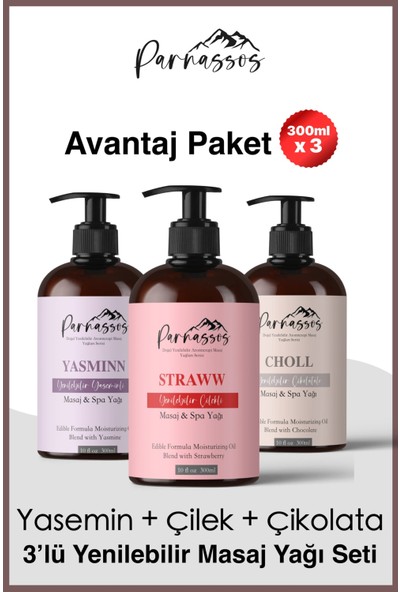 Parnassos Parnasos Doğal Çilek ve Yasemin Özlü ve Duyusal Masaj Yağı SET150ML Sabun Li Parnassos Parnasos Doğal Çilek ve Yasemin Özlü ve Duyusal Masaj Yağı SET150ML Sabun Li