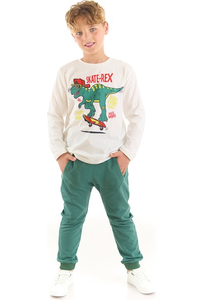 Denokids Skate-Rex Erkek Çocuk T-Shirt Pantolon Takım