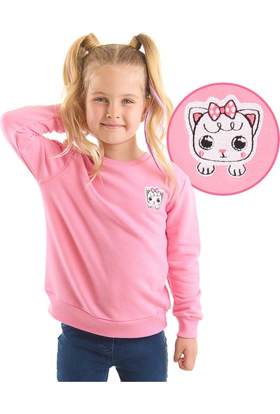 Denokids Kedicik Kız Çocuk Sweatshirt