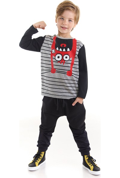 Denokids Sarkan Canavar Erkek Çocuk T-Shirt Pantolon Takım Denokids Sarkan Canavar Erkek Çocuk T-Shirt Pantolon Takım