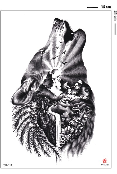 BP Tattoo Beyaz Diş Büyük Boy Kurt Dövmesi