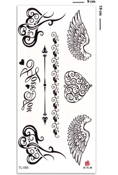 BP Tattoo Geçici Kanat Dövmesi