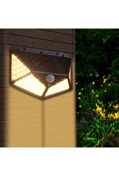 Güneş Enerjili Hareket Sensörlü Lamba 100 LED Güneş Enerjili Hareket Sensörlü Lamba 100 LED