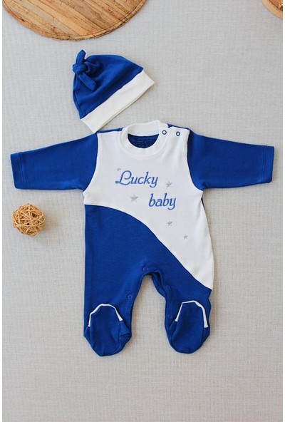 Miss SK Tulum Es Çizgi Boy Şapkalı Erkek Bebek Indigo 0-3 Ay PS10034 Miss SK Tulum Es Çizgi Boy Şapkalı Erkek Bebek Indigo 0-3 Ay PS10034