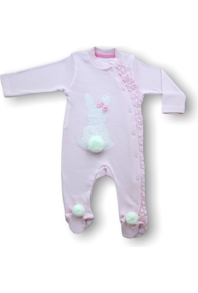 Tulum Ponponlu Tavşanlı Kız Bebek Pembe 6-9 Ay PS10003 Tulum Ponponlu Tavşanlı Kız Bebek Pembe 6-9 Ay PS10003
