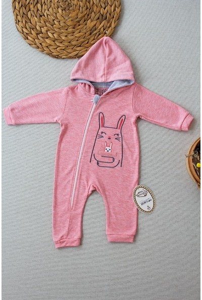 Tulum Ef Çizgi Girl Kapüşonlu Kız Bebek Pembe 9-12 Ay PS10026 Tulum Ef Çizgi Girl Kapüşonlu Kız Bebek Pembe 9-12 Ay PS10026