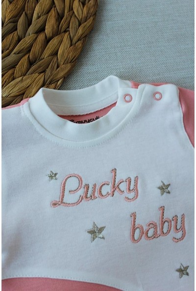 Tulum Es Çizgi Girl Şapkalı Kız Bebek Somon 3-6 Ay PS10039