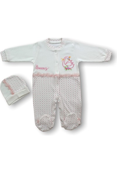 Miss SK Tulum Kraliçe Kuğu Şapkalı Kız Bebek Pembe 0-3 Ay PS10050 Miss SK Tulum Kraliçe Kuğu Şapkalı Kız Bebek Pembe 0-3 Ay PS10050