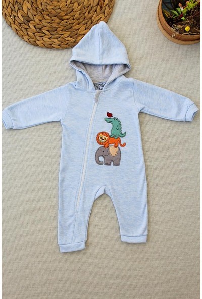 Miss SK Tulum Ef Çizgi Boy Kapüşonlu Erkek Bebek Mavi 6-9 Ay PS10023 Miss SK Tulum Ef Çizgi Boy Kapüşonlu Erkek Bebek Mavi 6-9 Ay PS10023