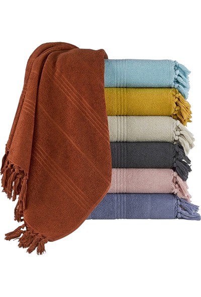 100X170CM Büyük Plaj Banyo Duş Havlusu Saçaklı 100% Pamuklu