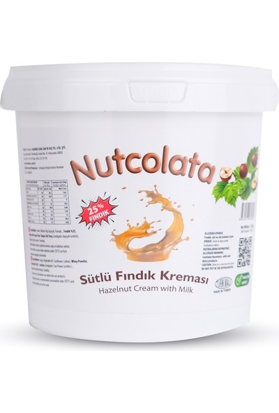 Nutcolata Sütlü Fındık Kreması 1,5 kg