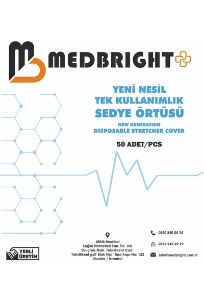 Med Bright 100 Adet Medbrıght 80x240 Lastikli Tek Kullanımlık Sedye Örtüsü Med Bright 100 Adet Medbrıght 80x240 Lastikli Tek Kullanımlık Sedye Örtüsü