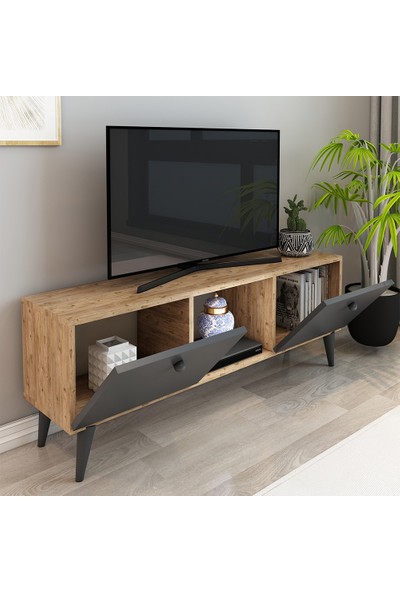 İzco Design Lotus Tv Ünitesi 120 cm 2 Kapaklı Tv Sehpası Çam Renk İzco Design Lotus Tv Ünitesi 120 cm 2 Kapaklı Tv Sehpası Çam Renk