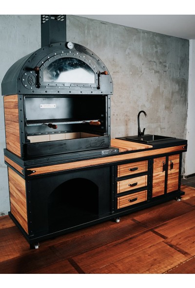 Theragone Feniks Cool Chef Barbekü 50 x 80 x 220 cm