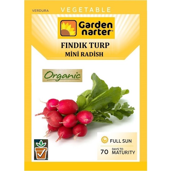 Garden Narter Kırmızı Fındık Turp Tohumu Doğal Organik Turp Fiyatı