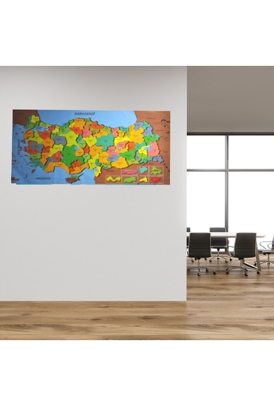 York Nevada Buffer® Renkli Türkiye Haritası Manyetik Yapıştırıcı Gerektirmeyen Duvar Stickerı 118 cm * 56 cm York Nevada Buffer® Renkli Türkiye Haritası Manyetik Yapıştırıcı Gerektirmeyen Duvar Stickerı 118 cm * 56 cm