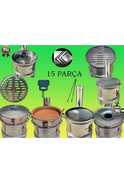 Karahisarlı Güvec Mangal Toprak Tandır Süper Lüx Takım 40CM 15PARÇA Karahisarlı Güvec Mangal Toprak Tandır Süper Lüx Takım 40CM 15PARÇA