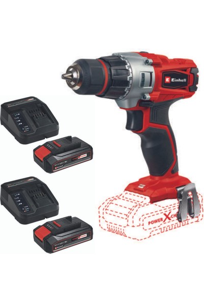 Einhell Te-Cd 18/2 Li Akülü Matkap Vidalama 2X2.5AH Çift Akülü Set Einhell Te-Cd 18/2 Li Akülü Matkap Vidalama 2X2.5AH Çift Akülü Set