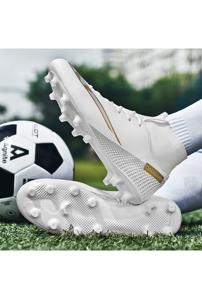 Stonghengqi BG14H2150T Beyaz Erkek Kaymaz ve Aşınmaz Sivri Futbol Spor Ayakkabıları (Yurt Dışından) Stonghengqi BG14H2150T Beyaz Erkek Kaymaz ve Aşınmaz Sivri Futbol Spor Ayakkabıları (Yurt Dışından)