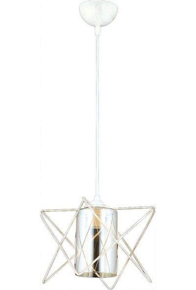 Hector Emporium Avonnı AV-65076-KRM Krem Boyalı Modern Avize, E27, Metal, Cam, 20X20CM Hector Emporium Avonnı AV-65076-KRM Krem Boyalı Modern Avize, E27, Metal, Cam, 20X20CM