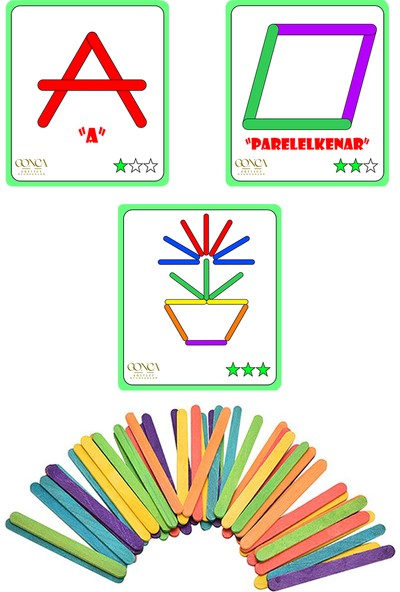 Renkli Dondurma Çubukları 3D Eğitici Puzzle Aktivite Oyunu-Eğitici Çocuk Oyuncak Blokları Renkli Dondurma Çubukları 3D Eğitici Puzzle Aktivite Oyunu-Eğitici Çocuk Oyuncak Blokları