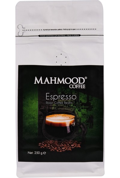 Mahmood Coffee Kavrulmuş Espresso Kahve Çekirdekleri 250 gr