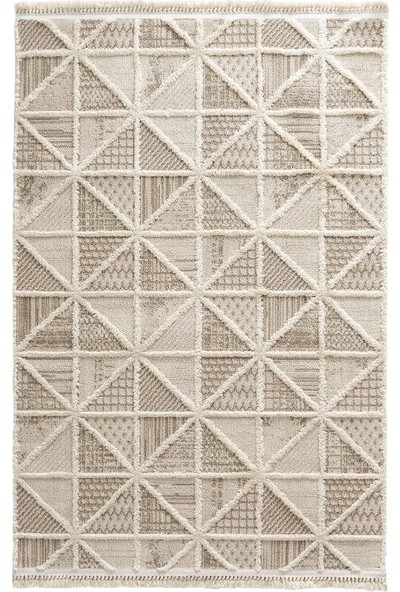 Cozy 1 Krem Hav Toz Vermez Etnik Desenli Modern Dokuma Bukleli Salon Halısı Cozy 1 Krem Hav Toz Vermez Etnik Desenli Modern Dokuma Bukleli Salon Halısı