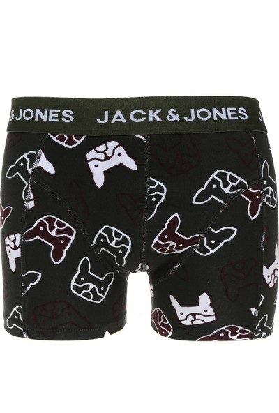 Jack & Jones Yeşil Erkek Boxer 12225104_JACHUGO Dog Trunk Try