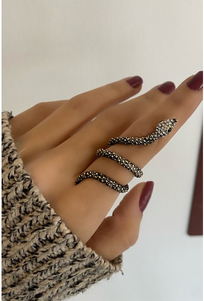 Vega Store Yılan Figürlü Ayarlanabilir Yüzük