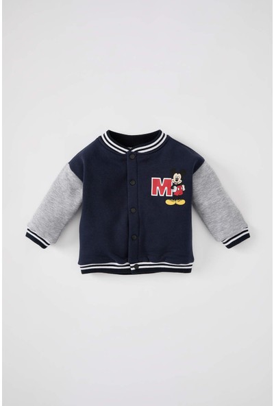 DeFacto Erkek Bebek Disney Mickey & Minnie Lisanslı Regular Fit Kolej Yaka Bomber Kalın Sweatshirt Kumaşı İçi Yumuşak Tüylü Hırka Y3515A222AU DeFacto Erkek Bebek Disney Mickey & Minnie Lisanslı Regular Fit Kolej Yaka Bomber Kalın Sweatshirt Kumaşı İçi Yumuşak Tüylü Hırka Y3515A222AU