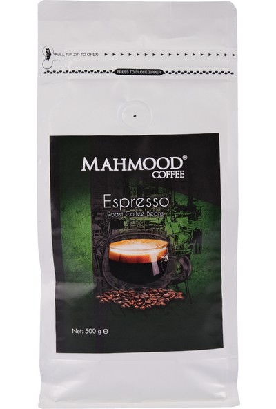 Mahmood Coffee Kavrulmuş Espresso Kahve Çekirdekleri 500 gr