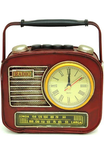 Dekoratif Metal Radyo Saatli Kumbara Dekoratif Metal Radyo Saatli Kumbara