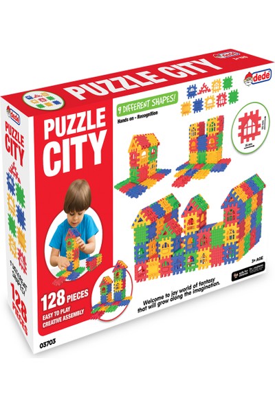 Dede 03703 Dede, Puzzle City 128 Parça Dede 03703 Dede, Puzzle City 128 Parça