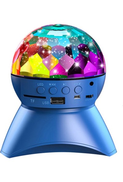 Disko Topu Küresi, Gece Lambası, Dönen Hareketli, LED Işık, Bluetooth Hoparlör Usb/sd/mp3 (Mavi) Disko Topu Küresi, Gece Lambası, Dönen Hareketli, LED Işık, Bluetooth Hoparlör Usb/sd/mp3 (Mavi)