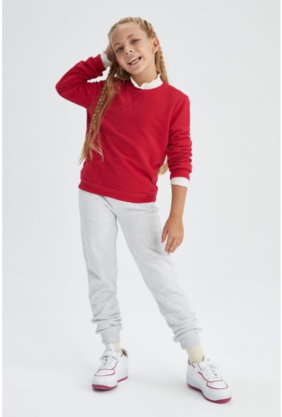 DeFacto Kız Çocuk Jogger Standart Fit Okula Dönüş Kalın Kumaş Eşofman Altı Y1078A622AU DeFacto Kız Çocuk Jogger Standart Fit Okula Dönüş Kalın Kumaş Eşofman Altı Y1078A622AU